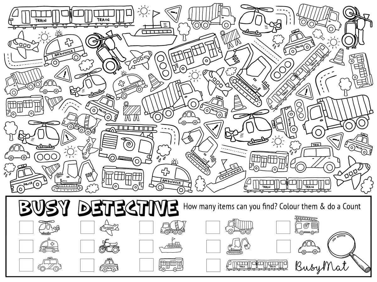 Busy Mat Premium Series: Busy Detective - Transport Mode